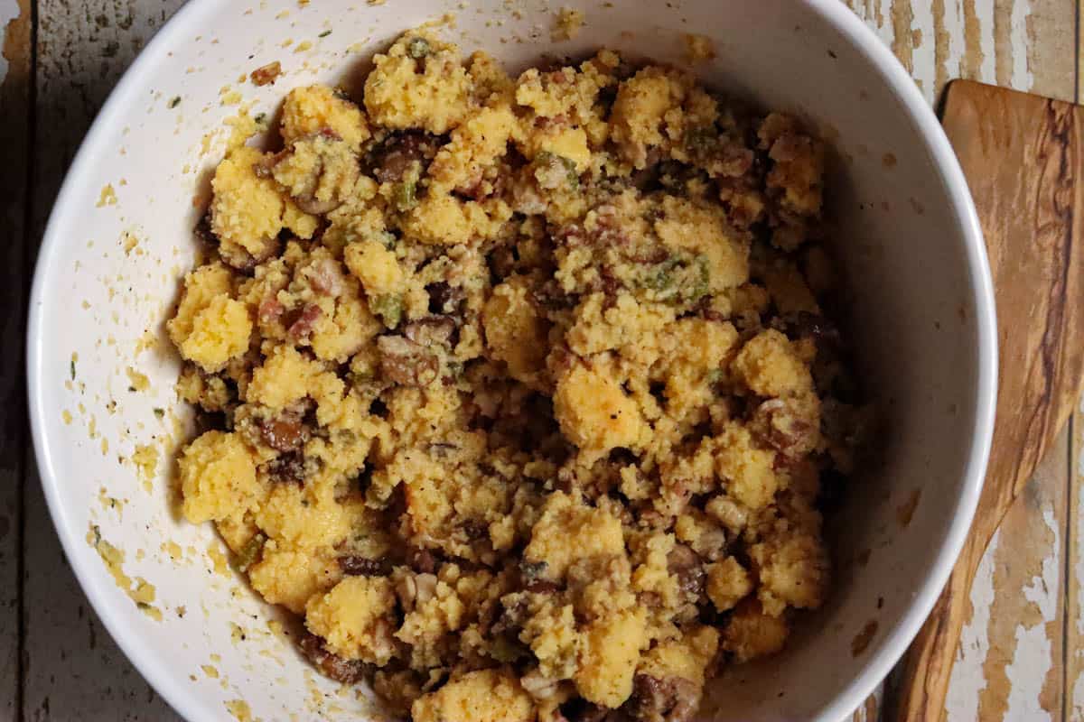 Old Fashioned Cornbread Dressing With Pancetta - The Copper Table