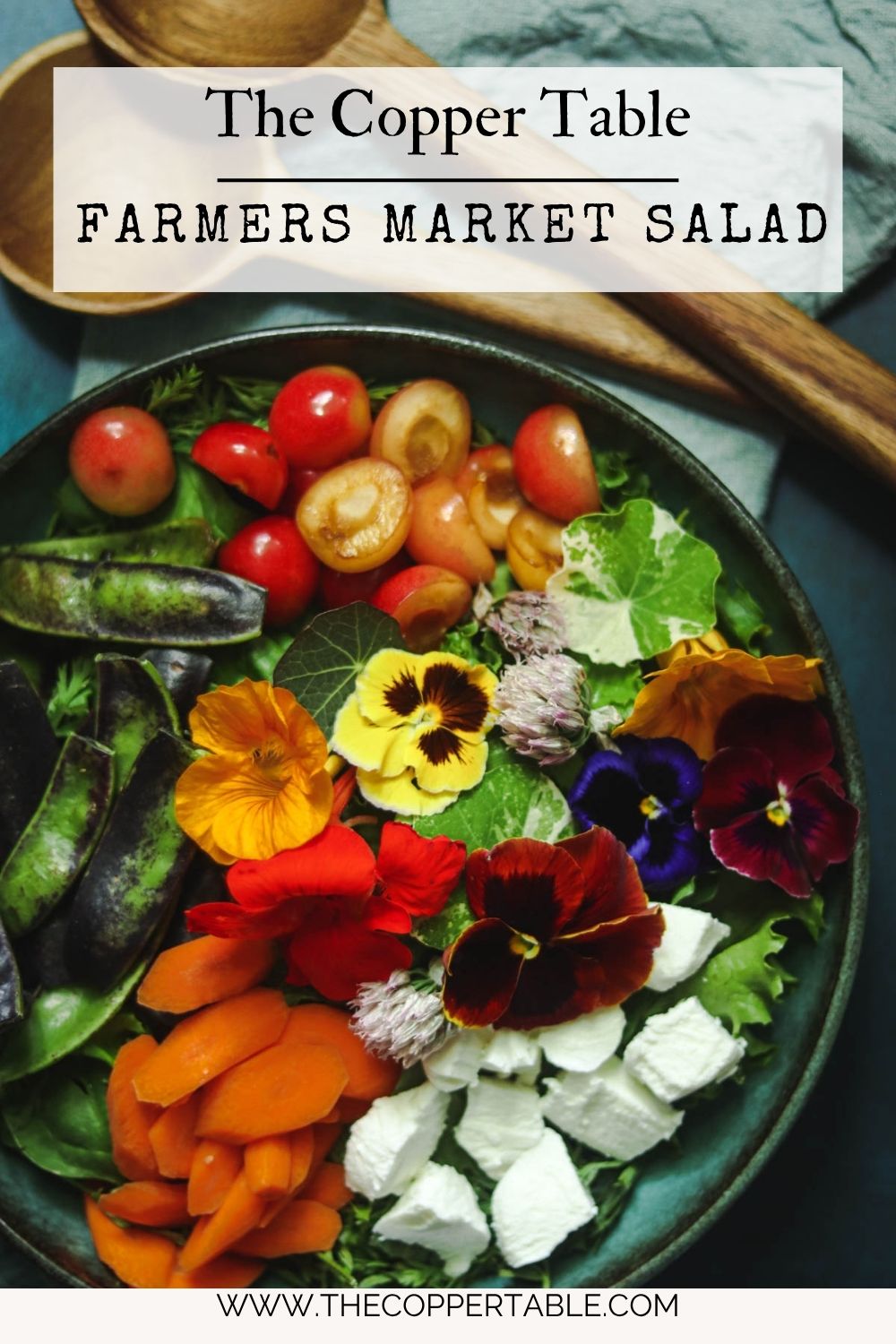 Farmers Market Salad With Edible Flowers